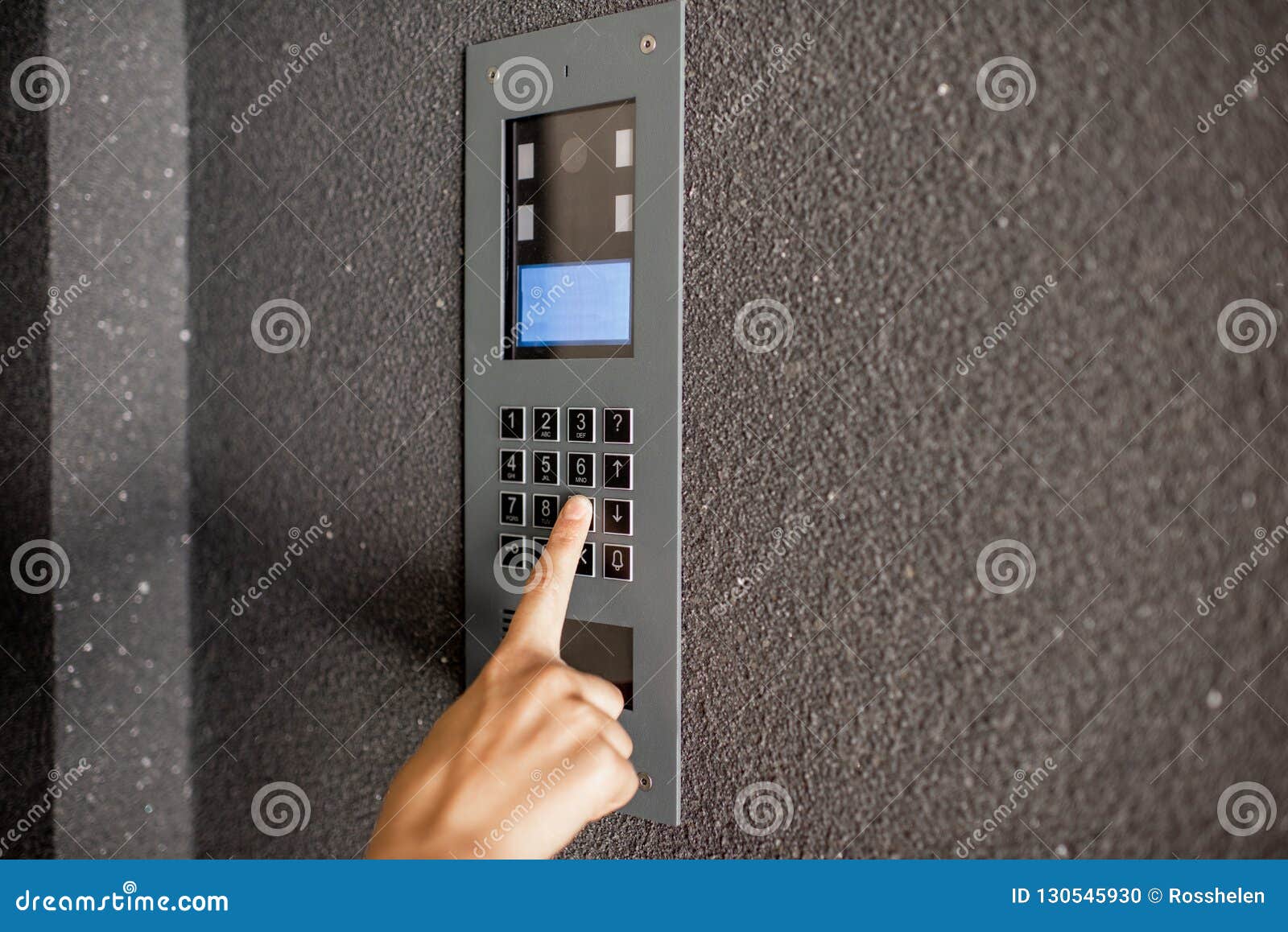 Entering Code on the Intercom Keyboard Stock Photo - Image of ...