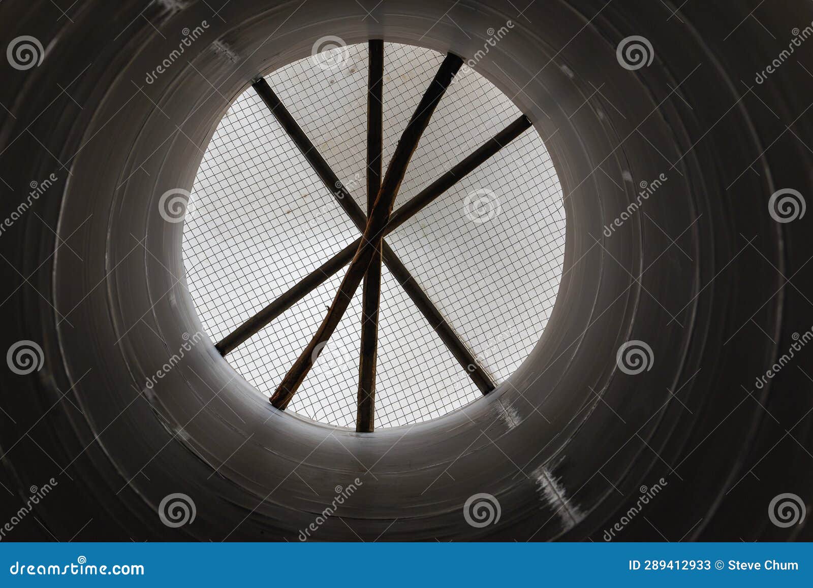 Close-up of the Interior of a Cooling Tower Chimney Stock Image - Image ...