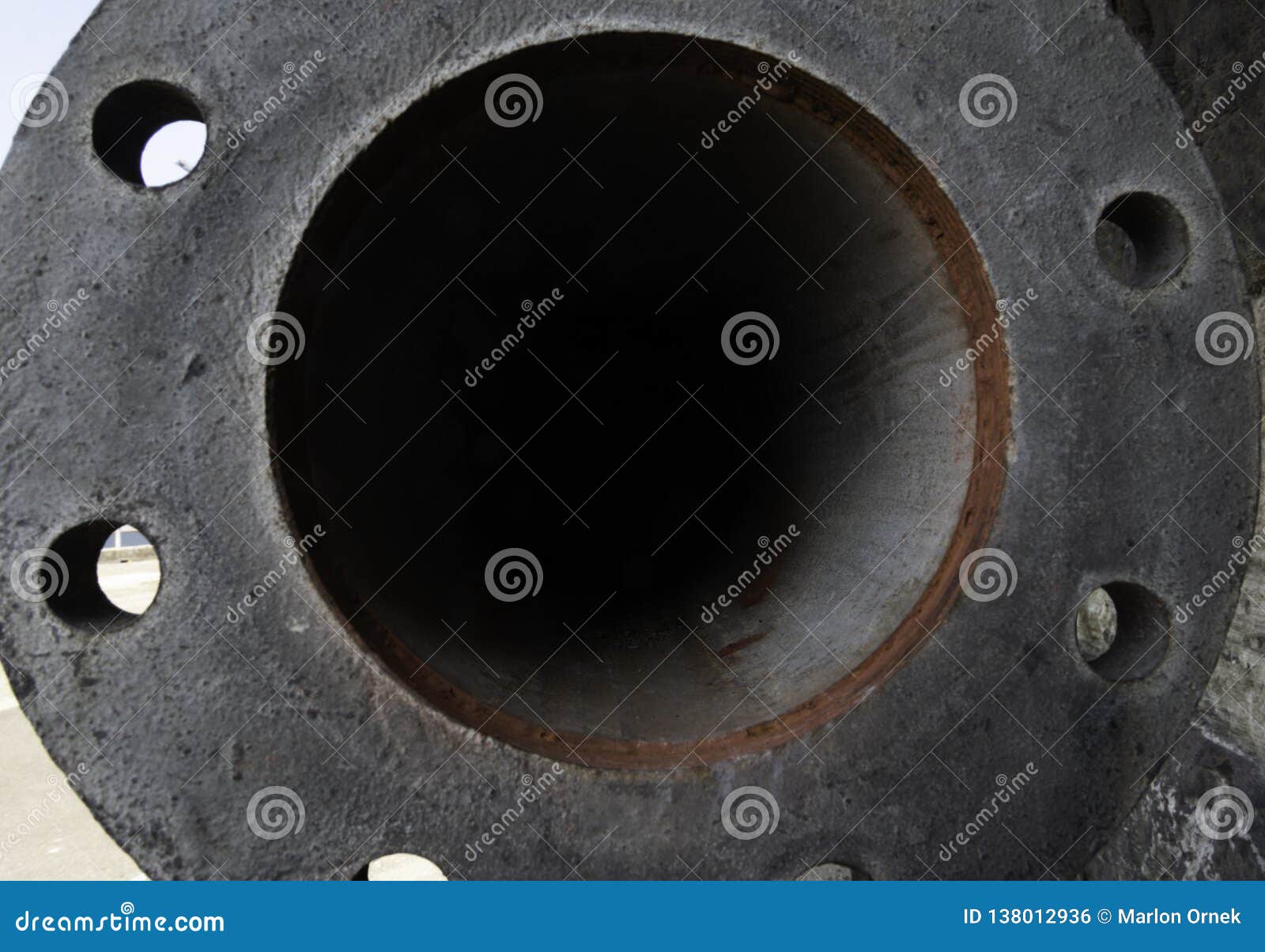Front on View of a Pipe Flange Stock Photo - Image of front, large ...
