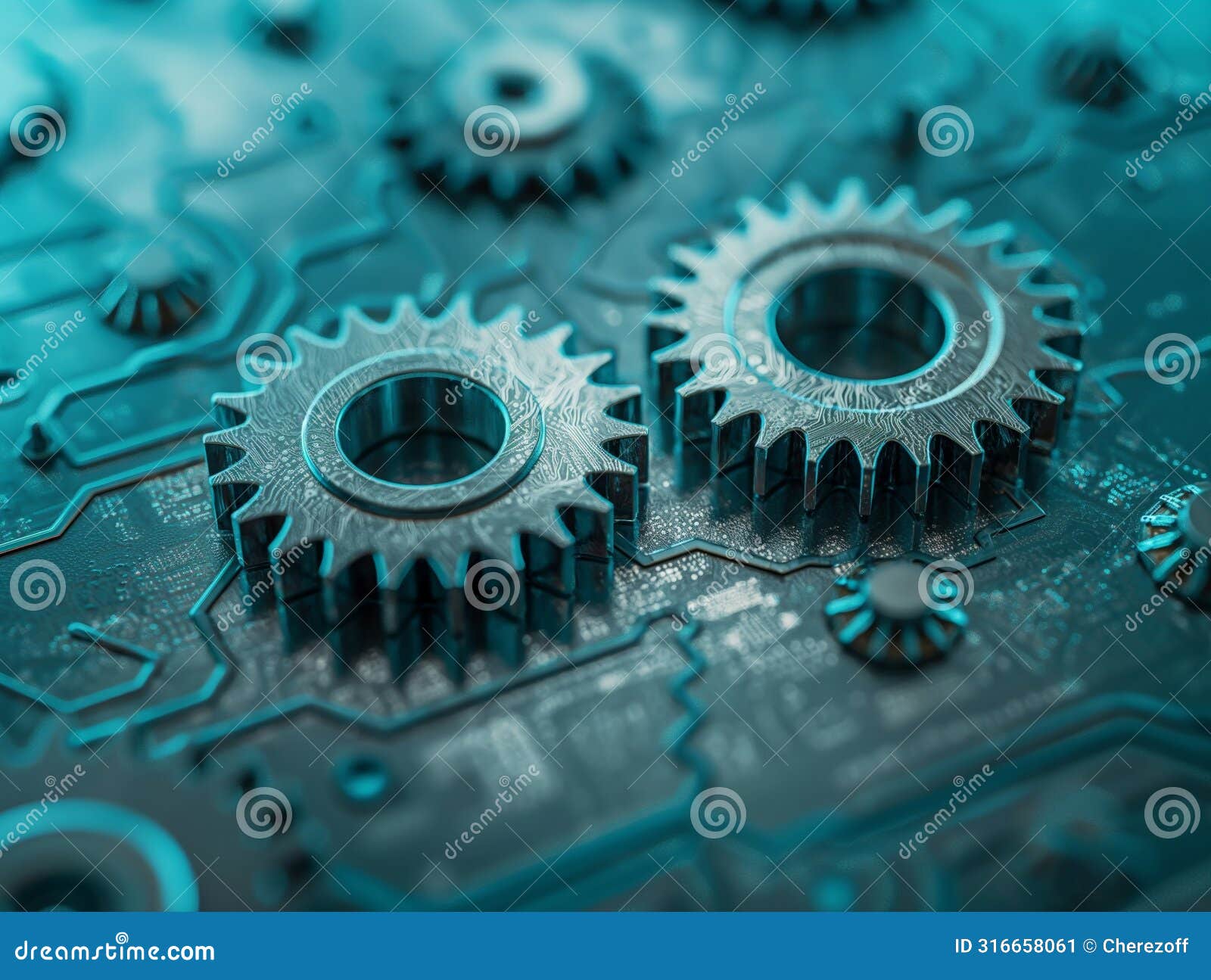 Technological Synergy Concept Stock Image - Image of technology, blue ...