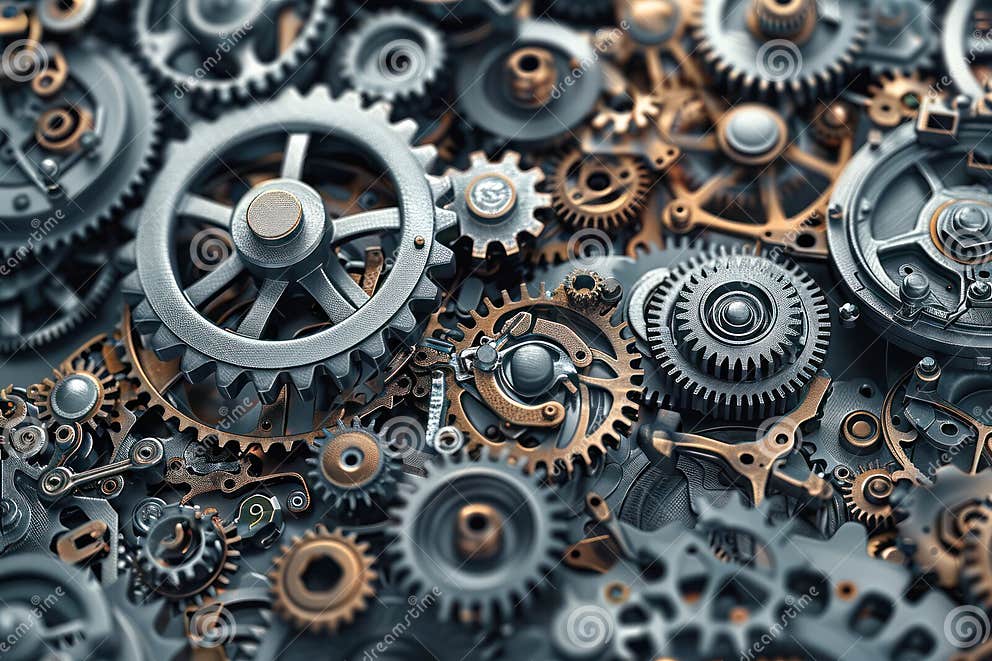 A Close-up of Interlocking Gears and Cogs, Symbolizing Teamwork ...