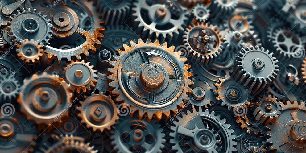 A Close-up of Interlocking Gears and Cogs, Symbolizing Teamwork ...