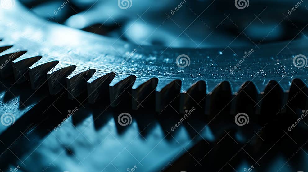 Close Up of Interlocking Gears Rotating Smoothly in a Complex Mechanism ...