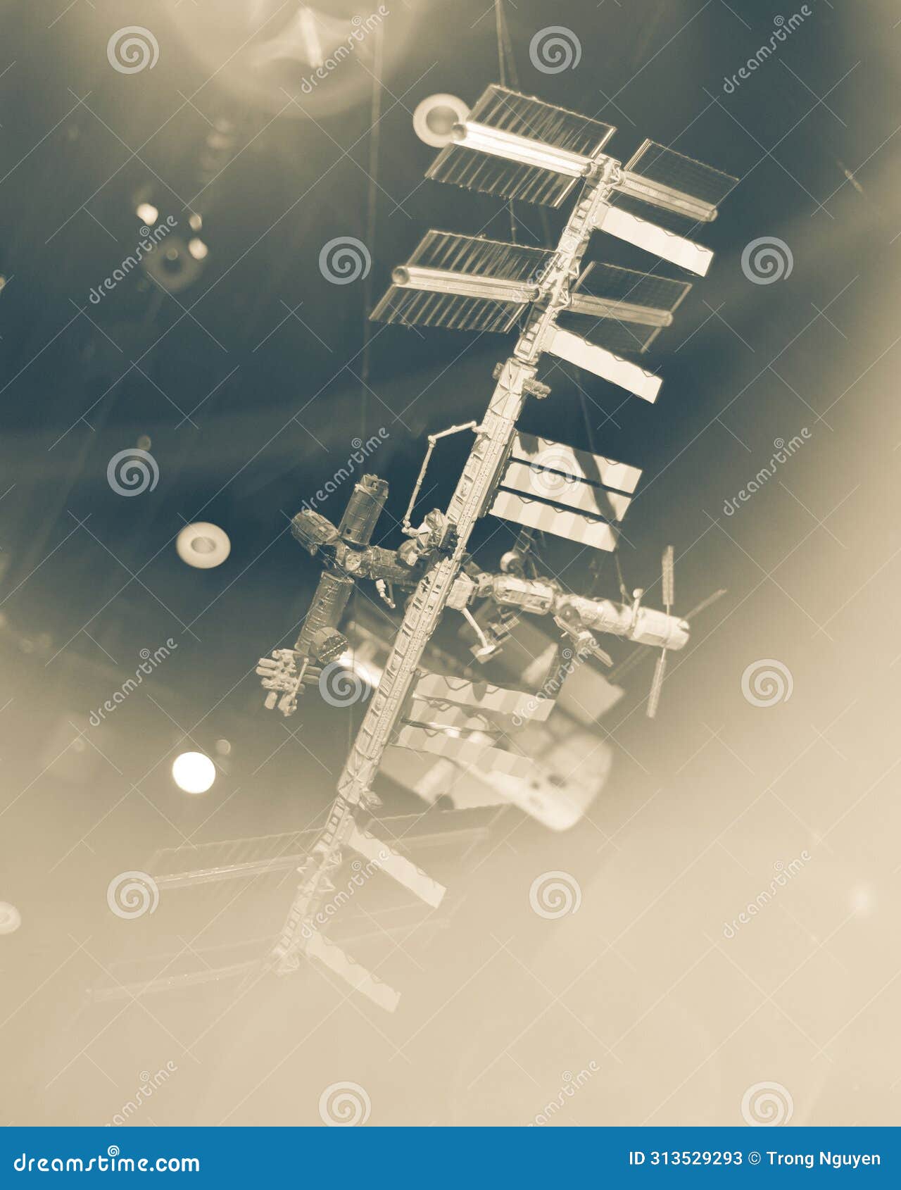 Close-up International Space Station Model Integrated Truss Structure ...