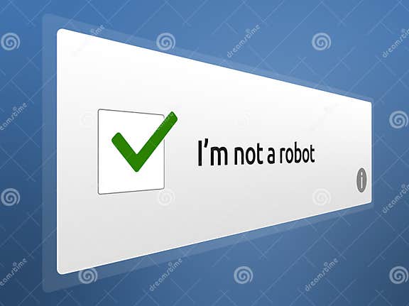 Close-up of Internet CAPTCH / Robot Human Verification Checkbox Code ...