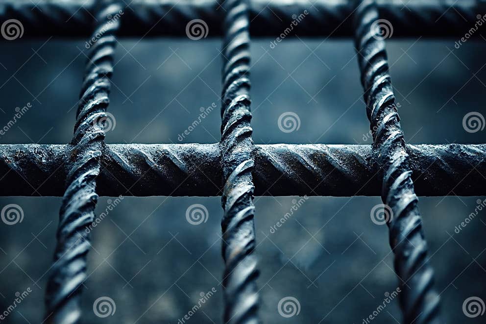 Close-up of Intersecting Rebars Creating Grid Pattern Stock Image - Image of foundation, metal ...