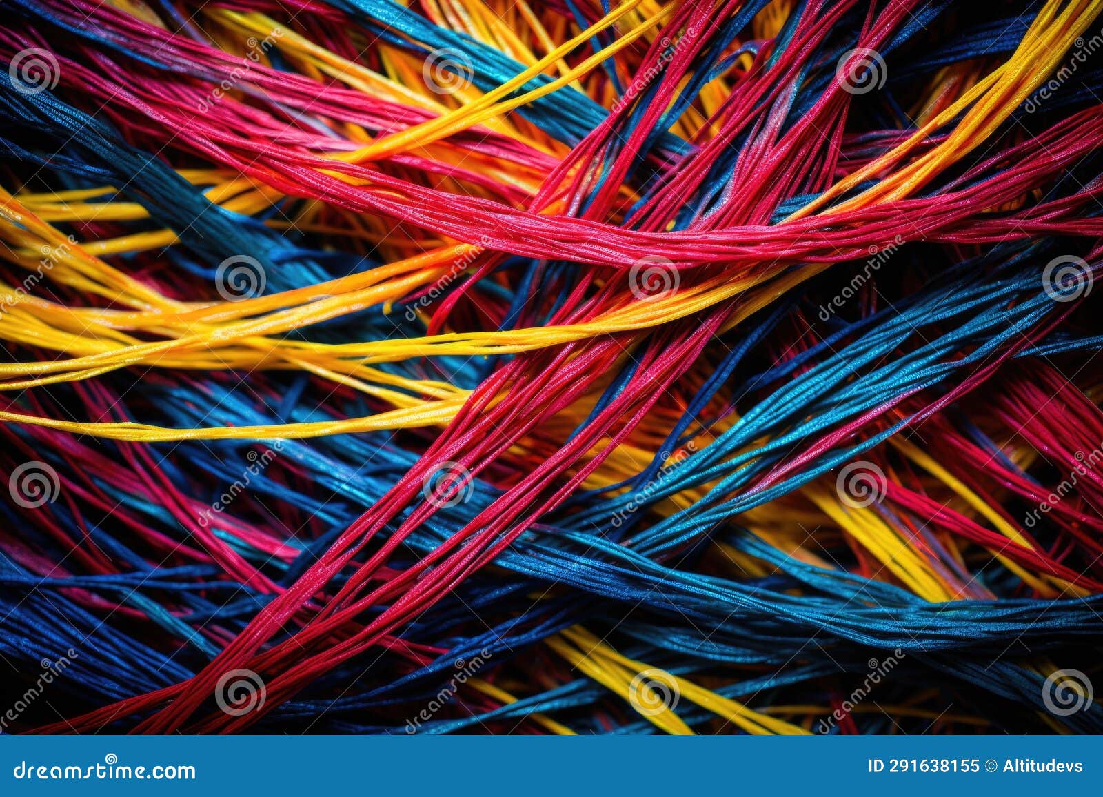 Close Up of an Intertwined Colored String Representing Different ...