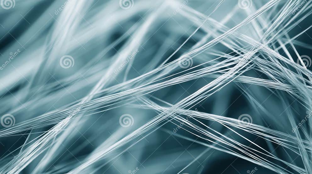 Close-up of Intertwining Fiberglass Threads Creating a Textured ...