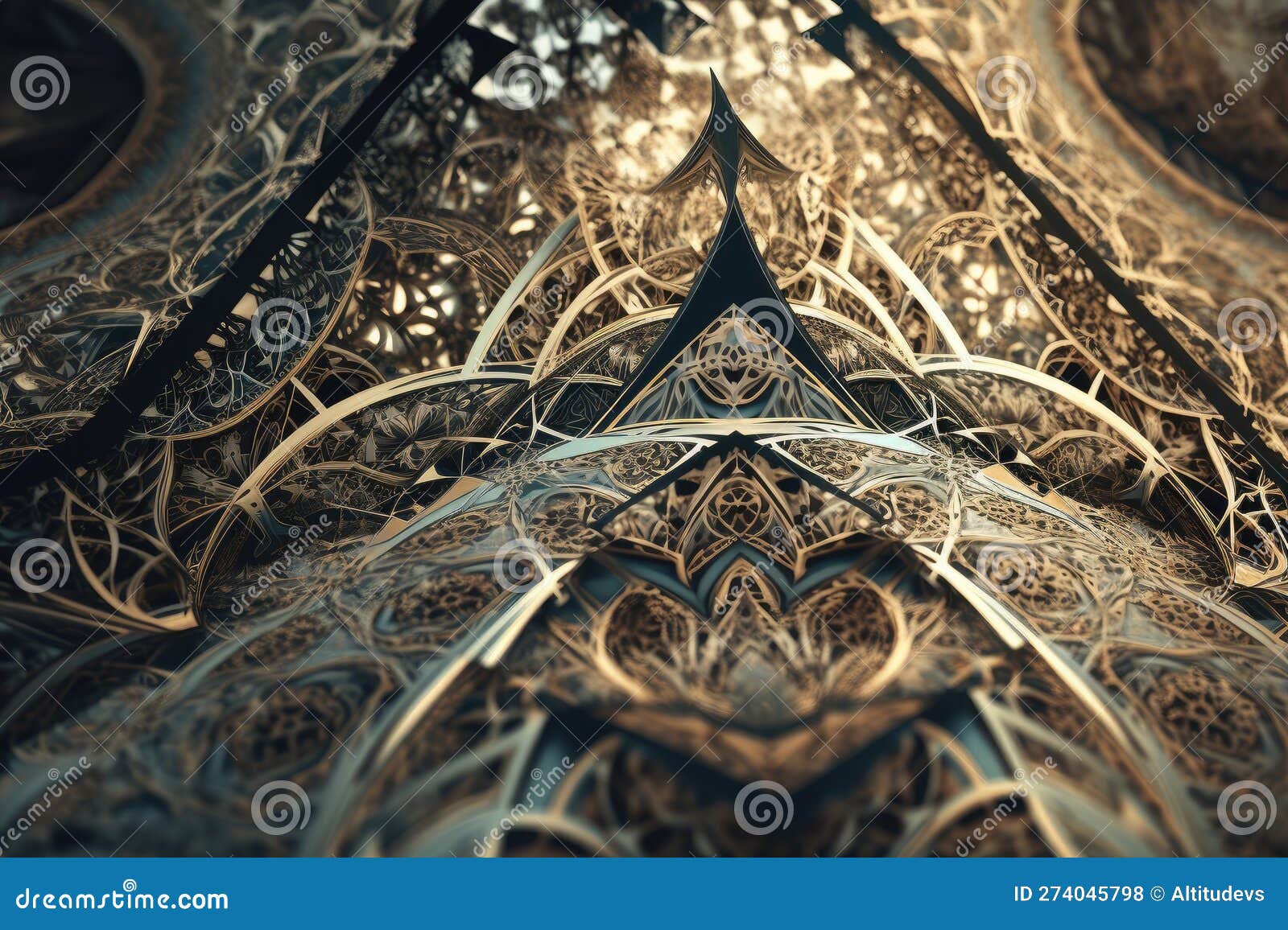 Close-up of Intricate Fractal Geometry, with Endless Patterns and ...