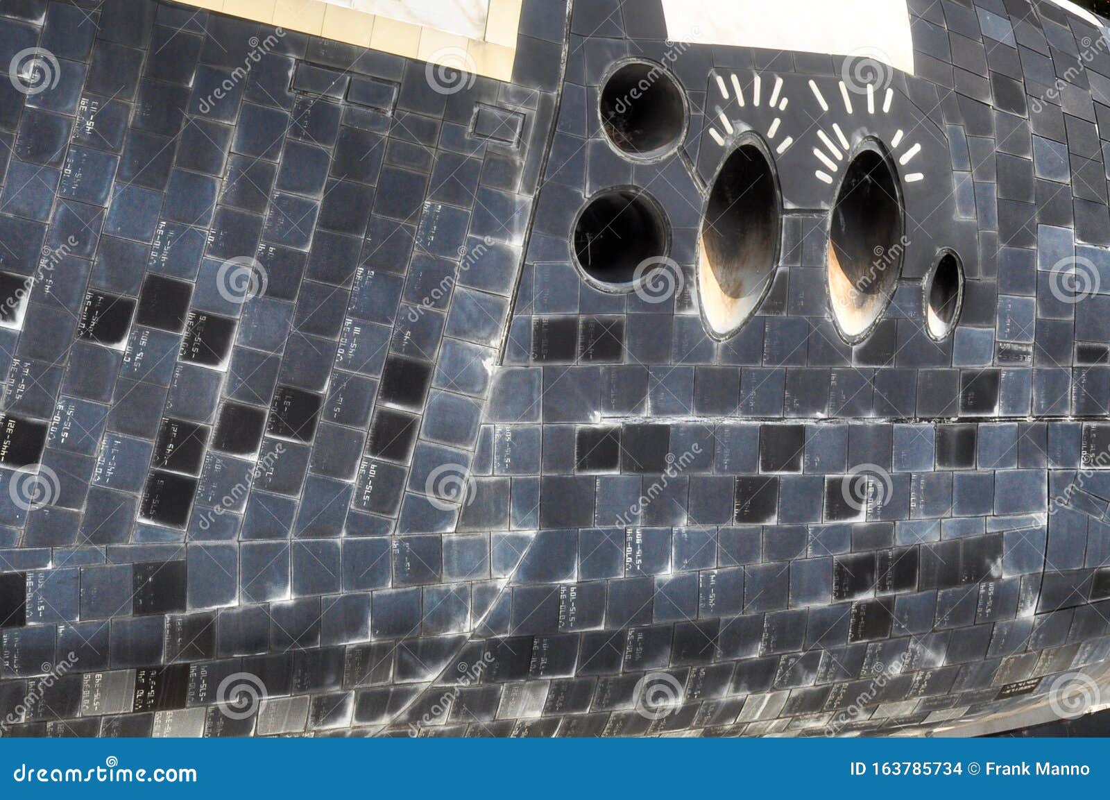 Close Up of the Intricate Heat Tile System on the Mock Up Shuttle ...