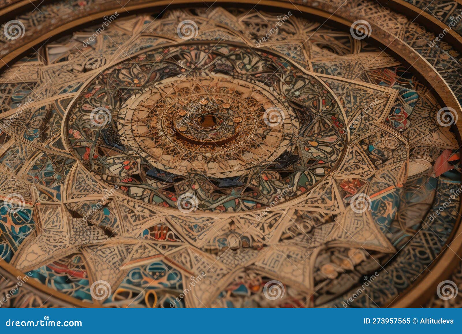 Close-up of Intricate Mandala, with the Sacred Geometry Visible Stock ...