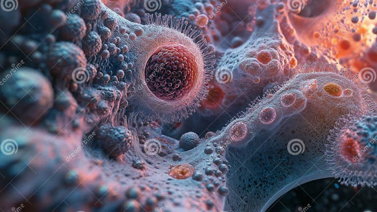 Close-up of Intricate Microscopic Organism in Abstract Form Stock Image - Image of microscopy ...