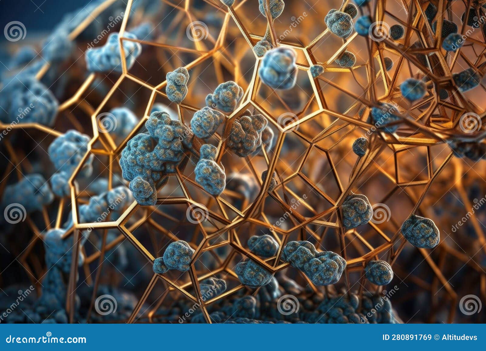 Close-up of Intricate Nanostructure, with Different Materials and ...
