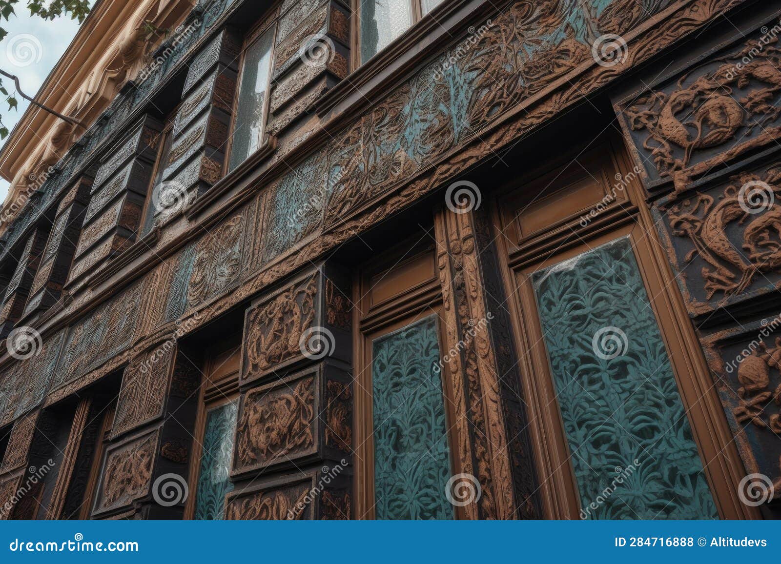 Close-up of the Intricate Patterns and Textures on a Building S Facade ...