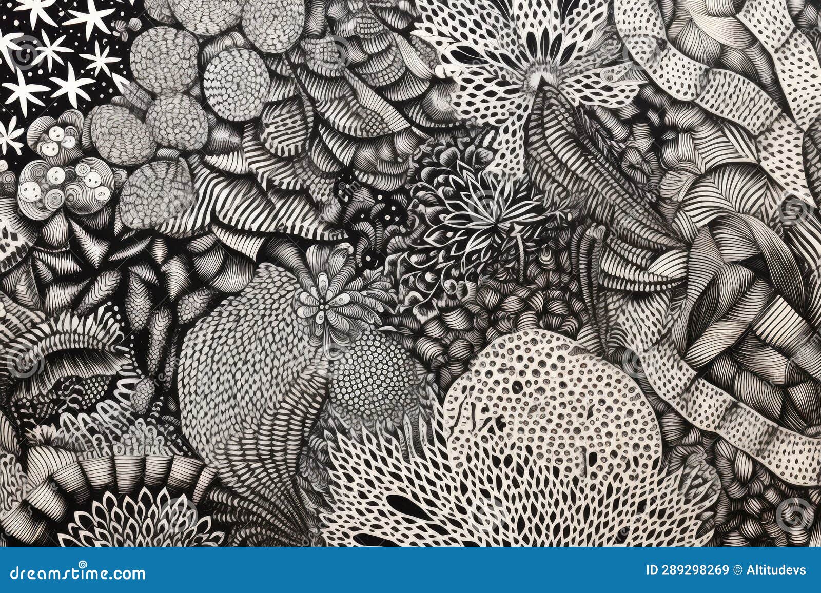 Close-up of Intricate Zentangle Patterns on Paper Stock Image - Image of doodle, paper: 289298269