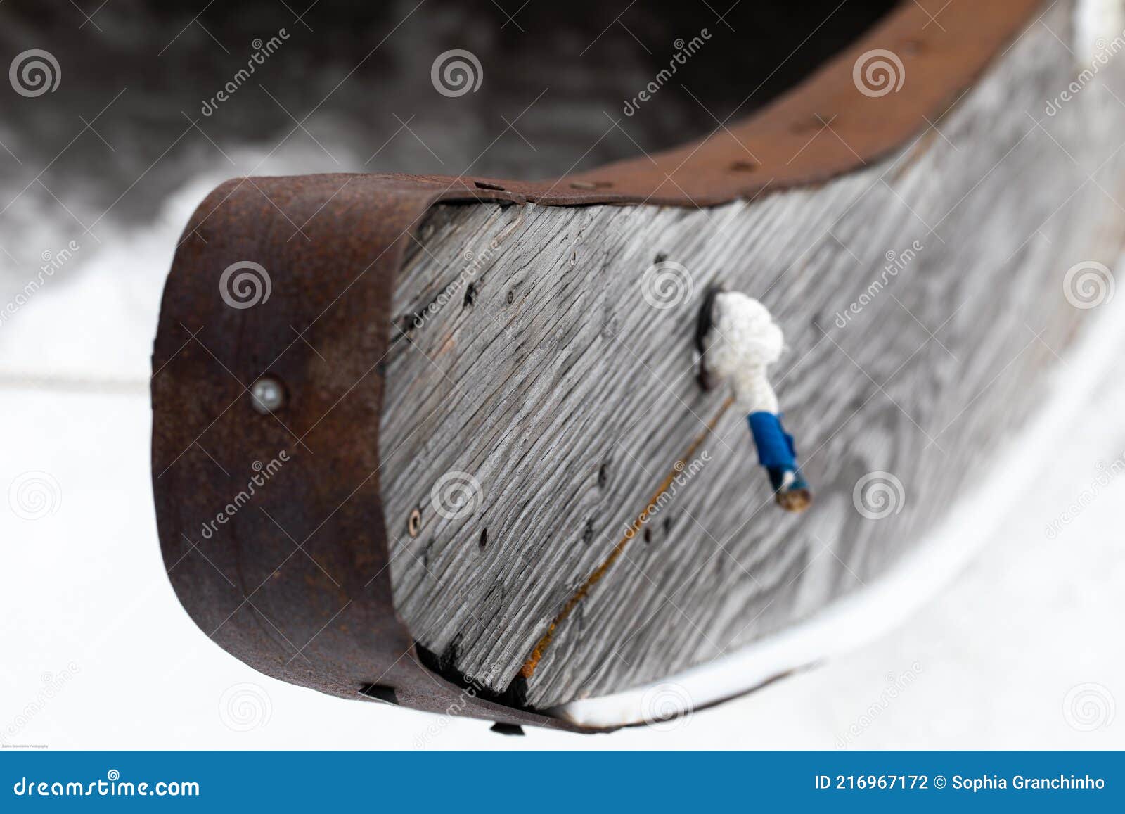 Close-up of an Inuit Sled Runner Also Known As Komatik Stock Photo ...