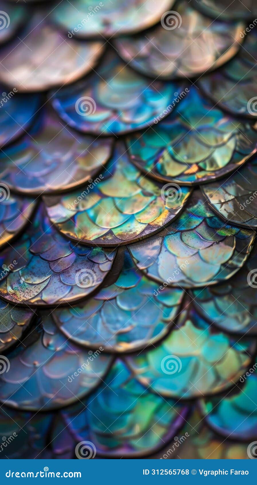 Close-up of Iridescent Fish Scales Stock Photo - Image of creature ...