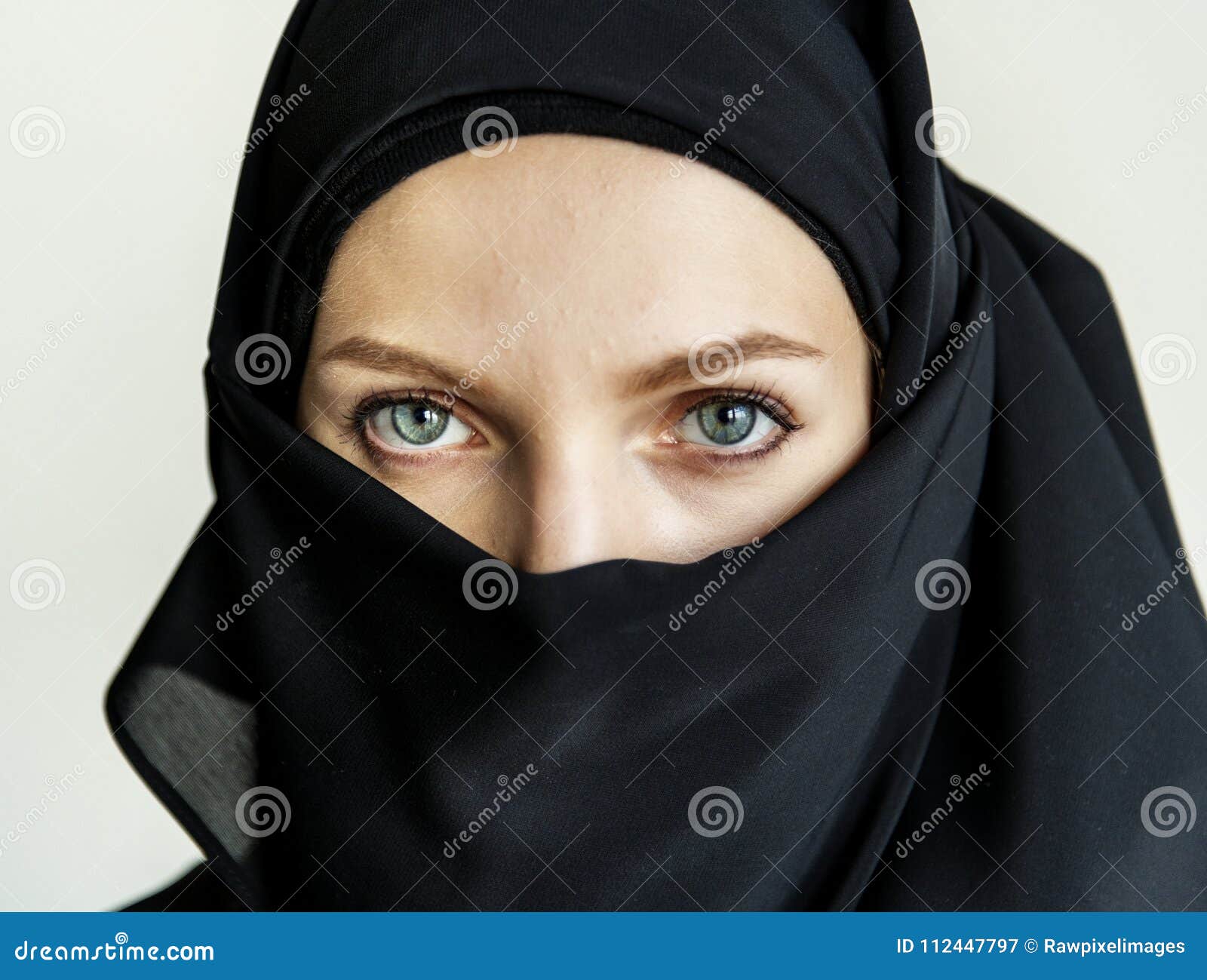 Close Up of Islamic Woman Portrait Stock Image - Image of islam ...
