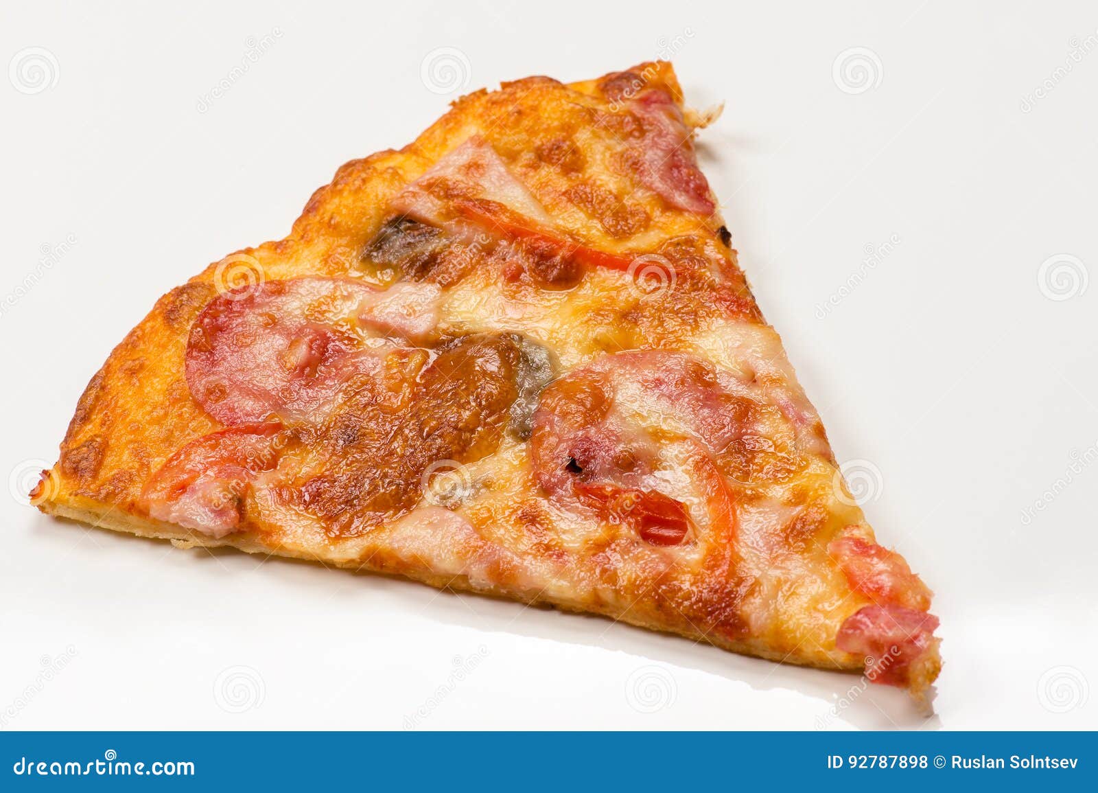 Close Up Isolado Da Fatia Pizza Deliciosa Foto de Stock - Imagem de ...
