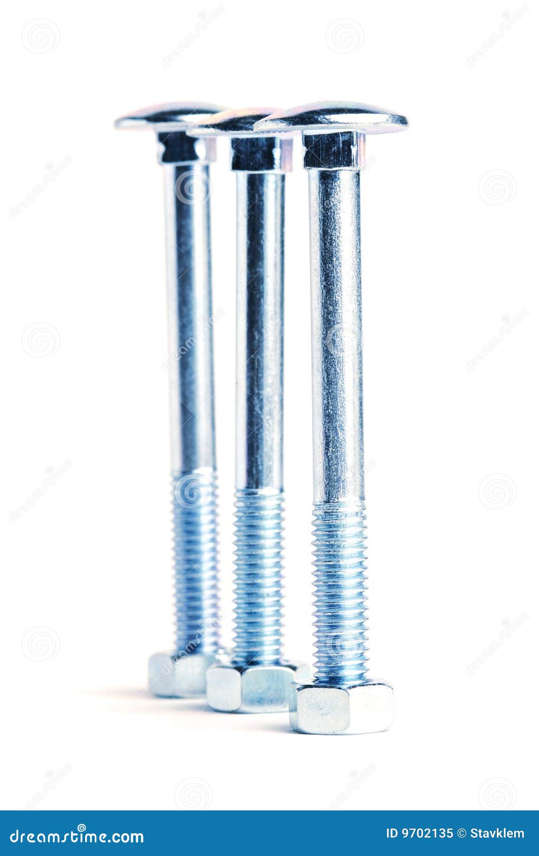 Close Up Isolated Bolts and Nuts Stock Image - Image of pattern ...