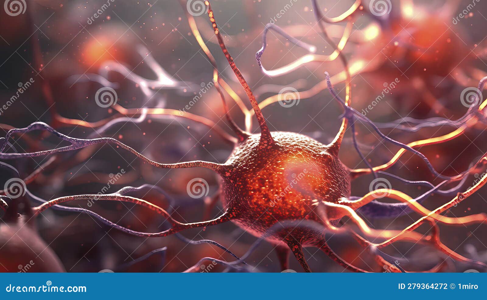 Close Up from Isolated Neurone and Synapse Like a Brain Structure ...