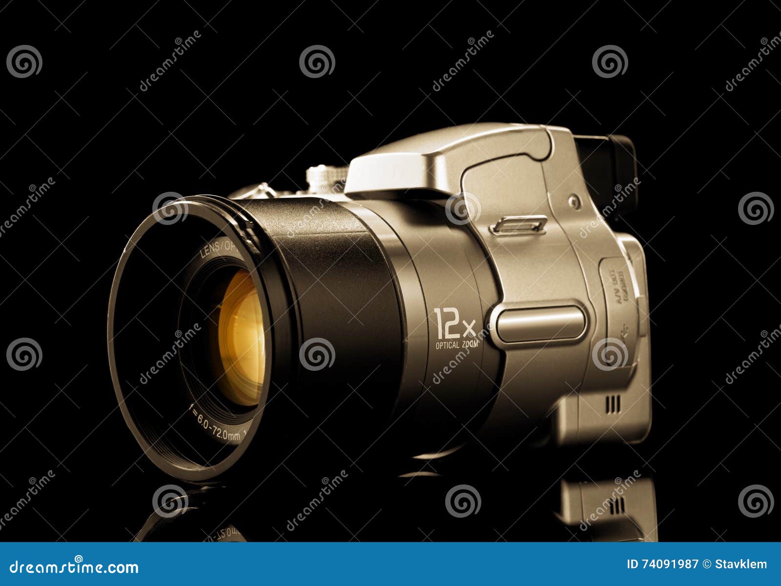 Close Up Isolated Photo Video Camera Stock Image - Image of display ...
