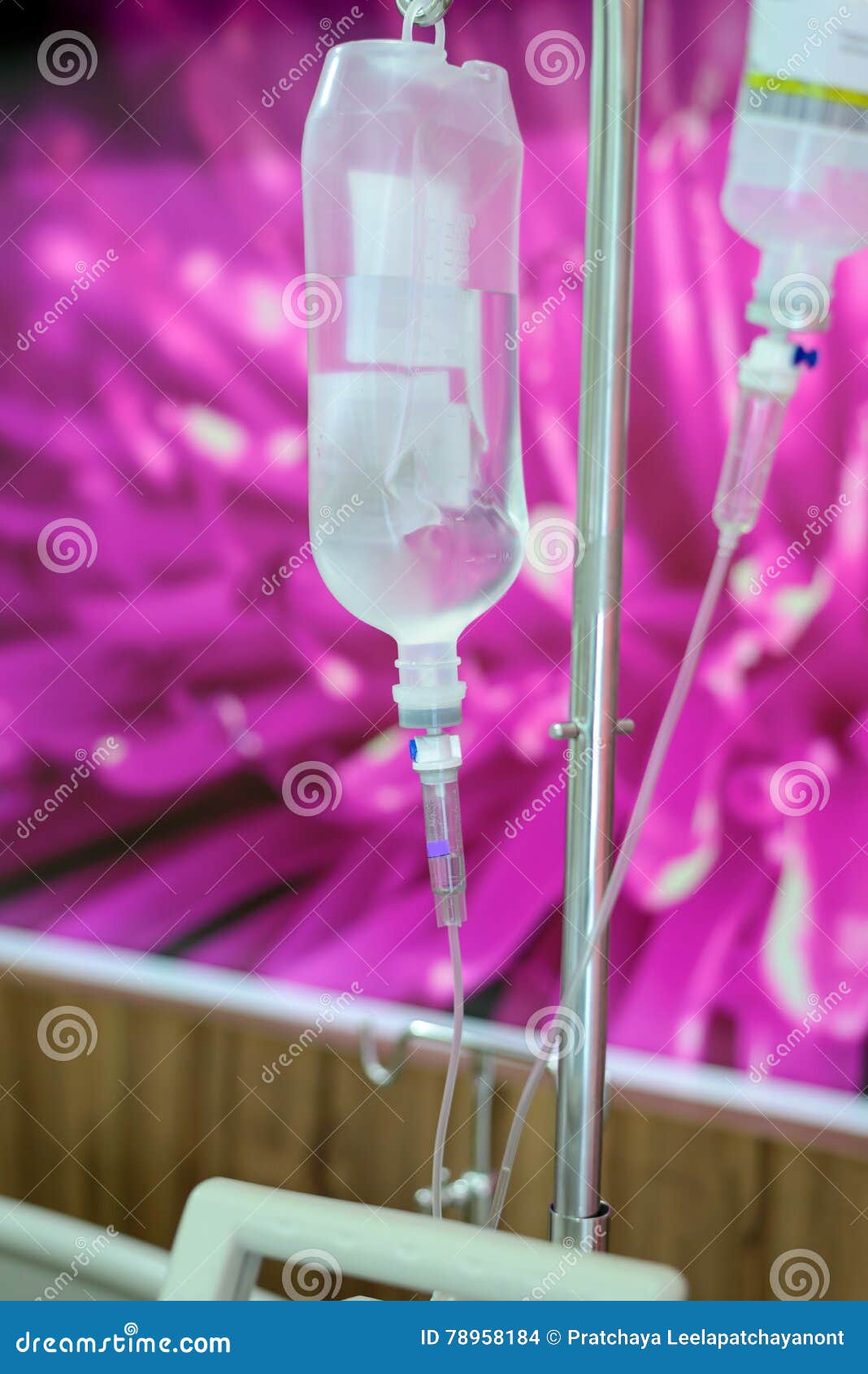 Close Up IV Saline Solution Drip for Patient Stock Photo - Image of ...