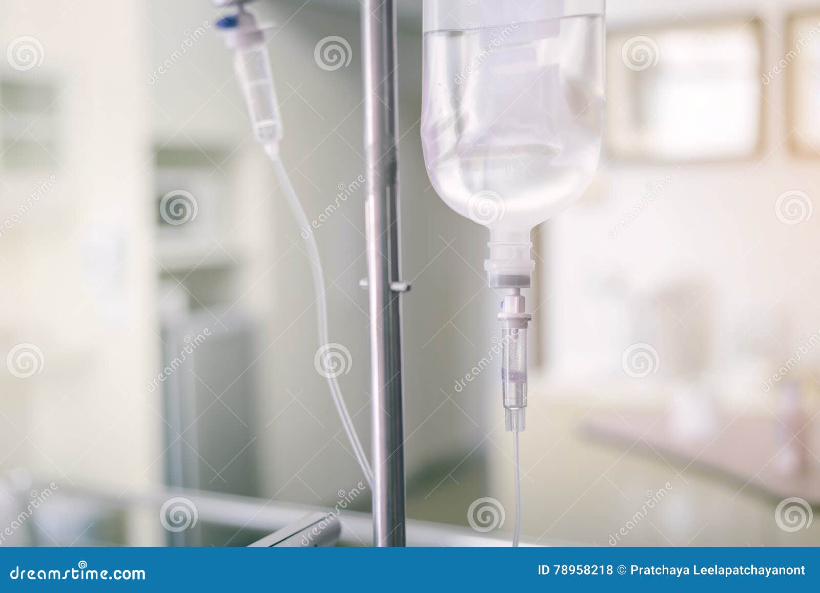 Close Up IV Saline Solution Drip for Patient Stock Photo - Image of ...