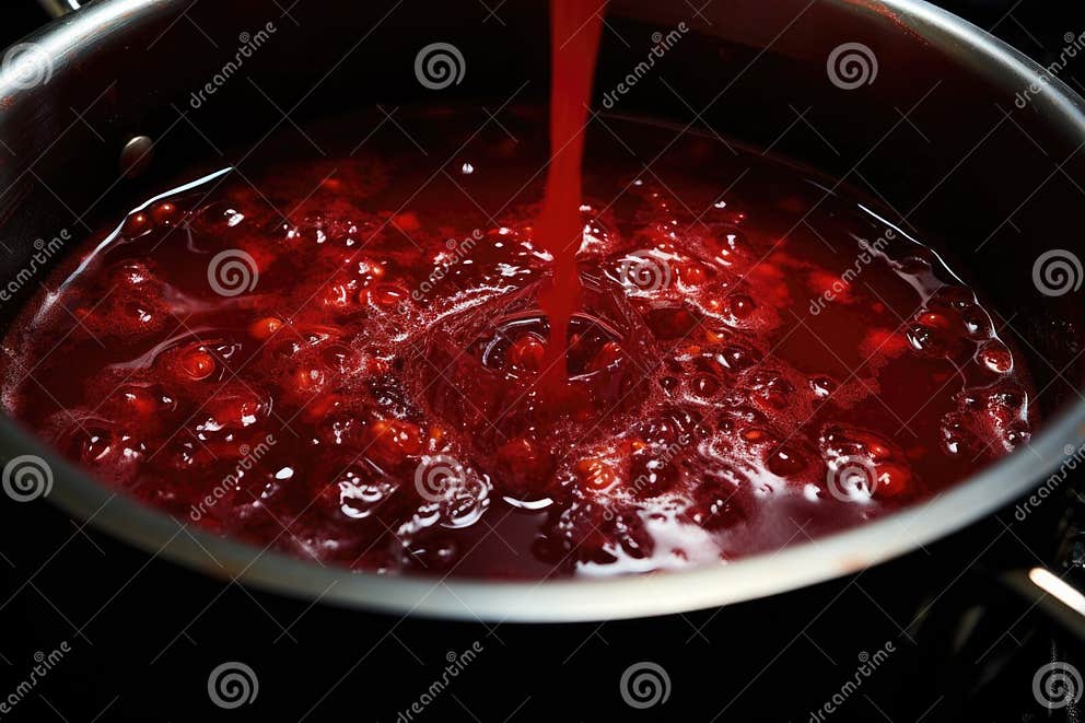 Close-up of Jam Boiling in a Saucepan Stock Illustration - Illustration ...