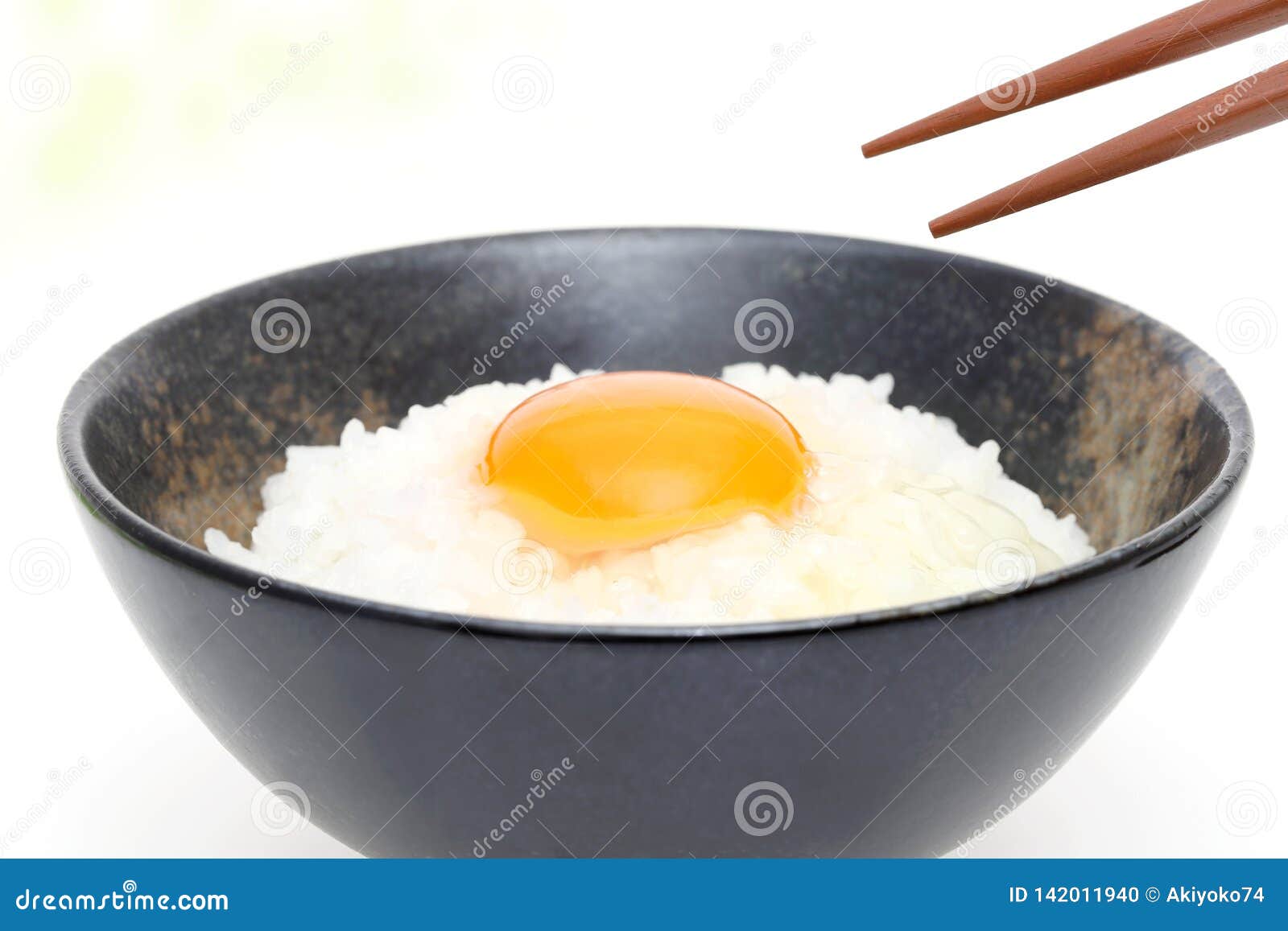 Japanese rice with raw egg stock photo. Image of ingredient - 142011940