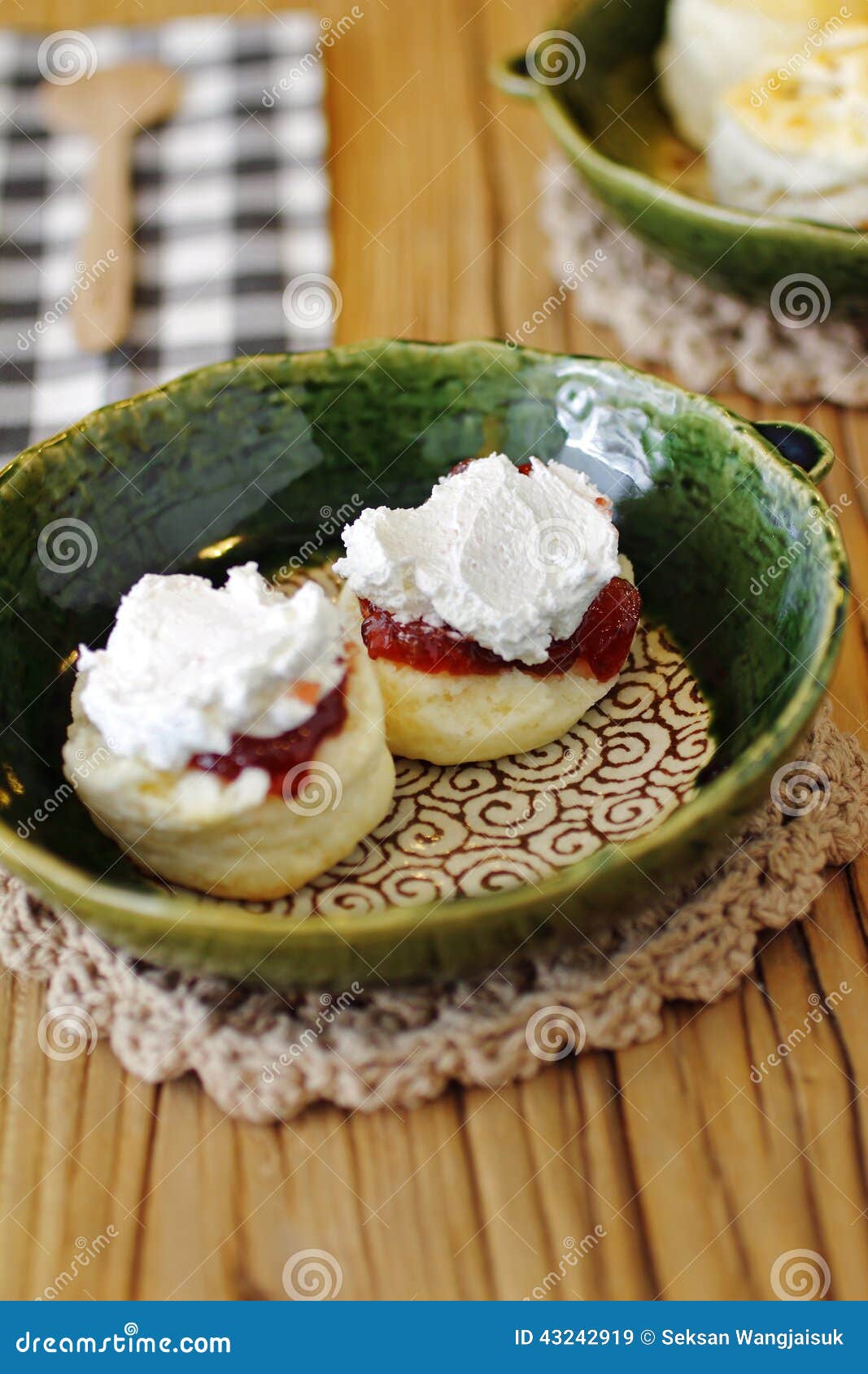 Close Up Japanese Scones and Fruit Jam Stock Image - Image of close ...