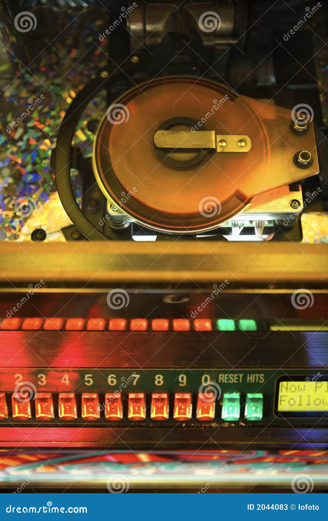 Close-up of jukebox. stock image. Image of knob, button - 2044083