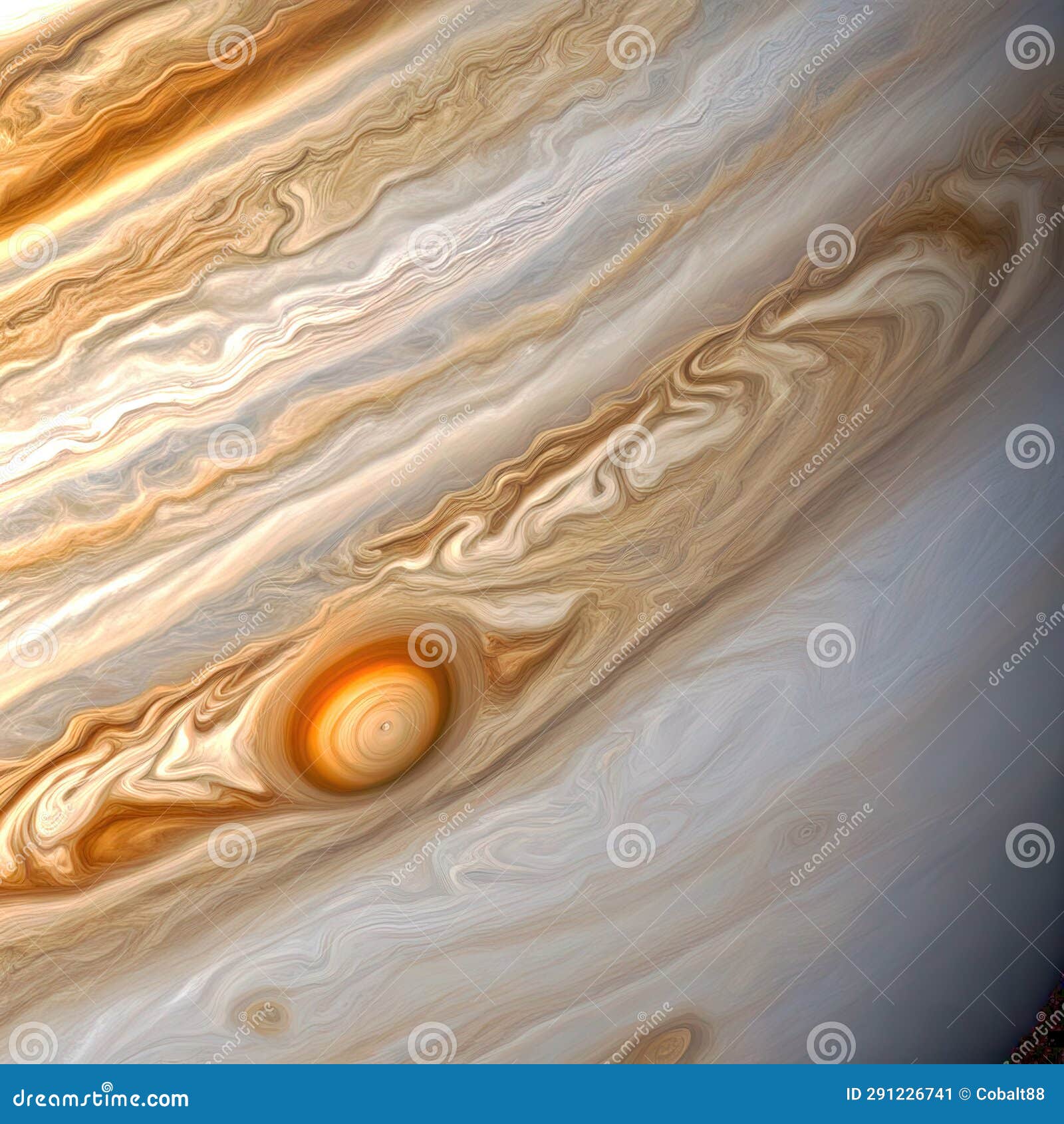 Close-up of Jupiter S Surface Texture with the Great Red Spot Stock ...