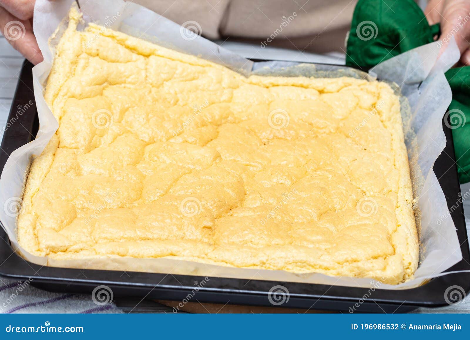 Close Up of a Just Baked Sponge Cake Stock Photo - Image of preparation ...