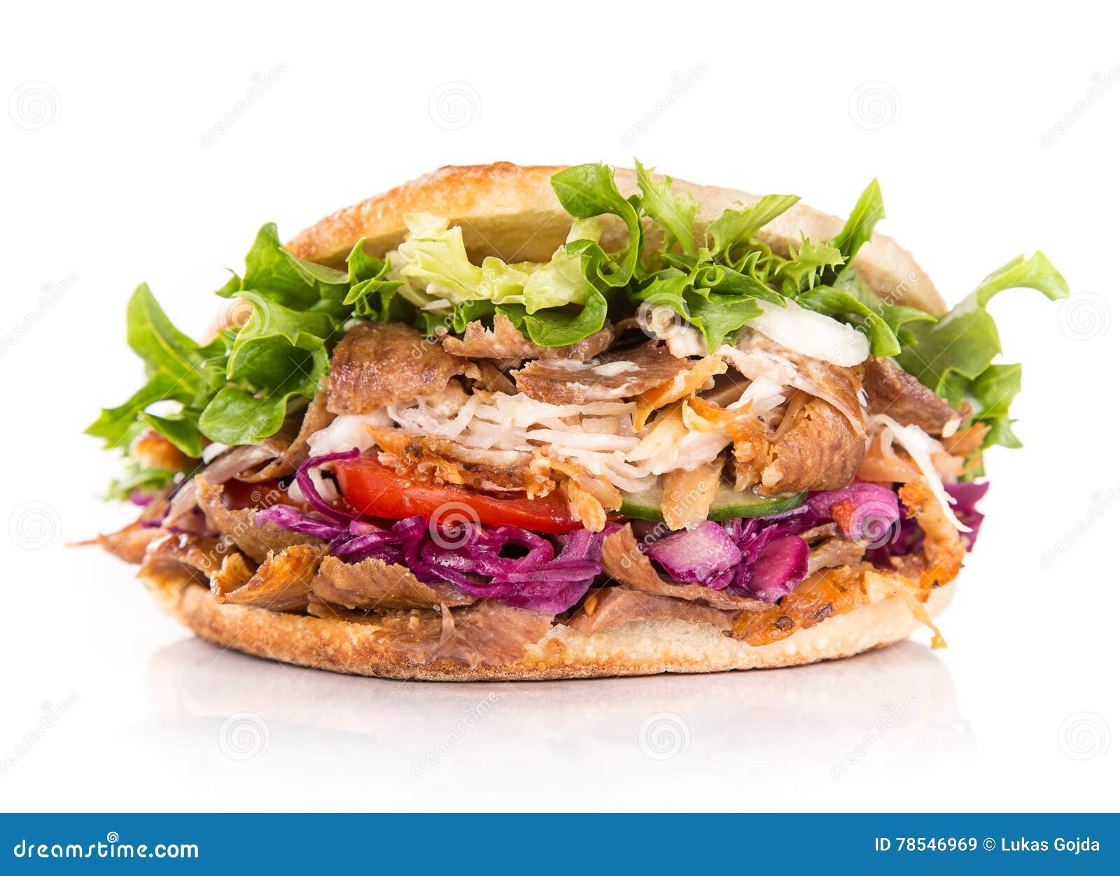 Close up of kebab sandwich stock image. Image of grilled - 78546969