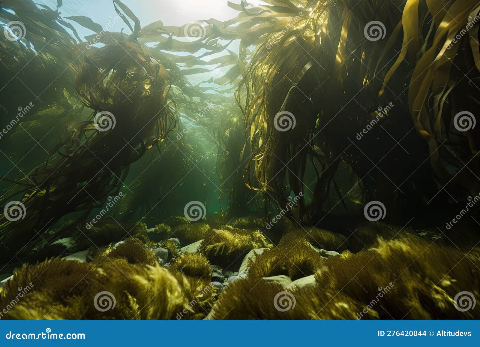 Close-up Of Kelp Fronds And Their Feathery Texture Royalty-Free Stock ...