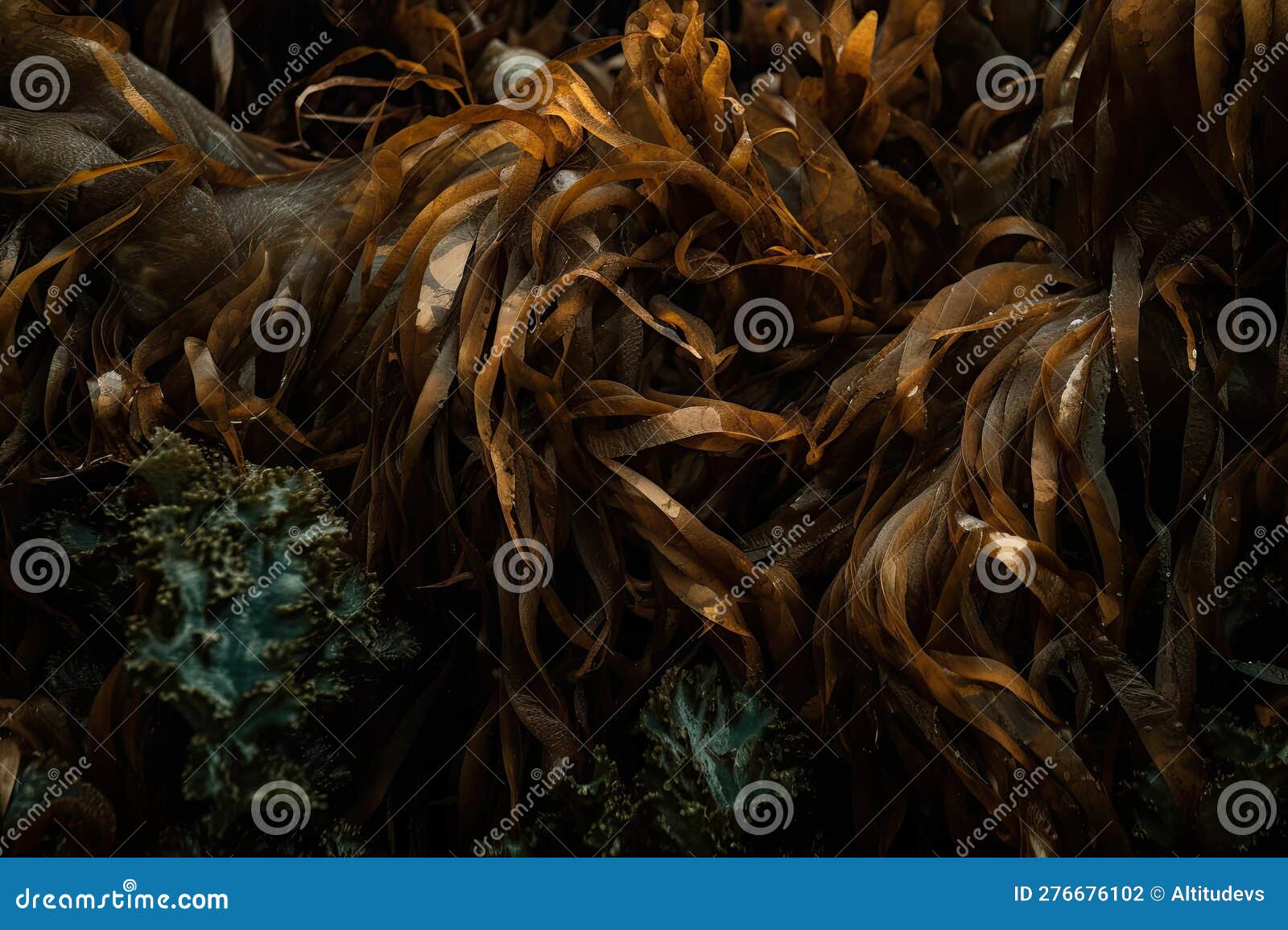 Close-up of Kelp Fronds and Their Intricate Texture Stock Photo - Image ...