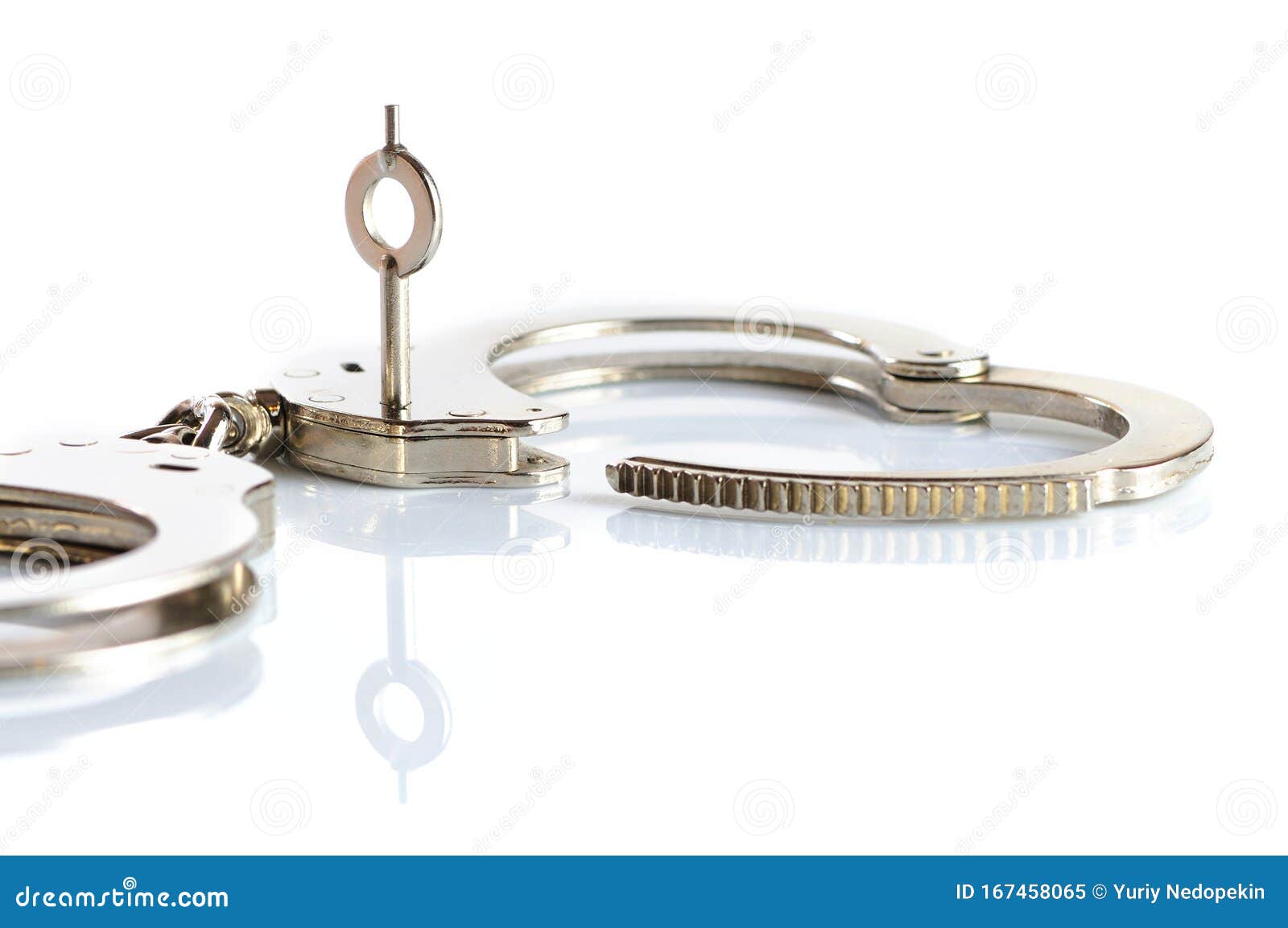 Close-up of a Key Opens a Handcuff Stock Image - Image of concepts ...