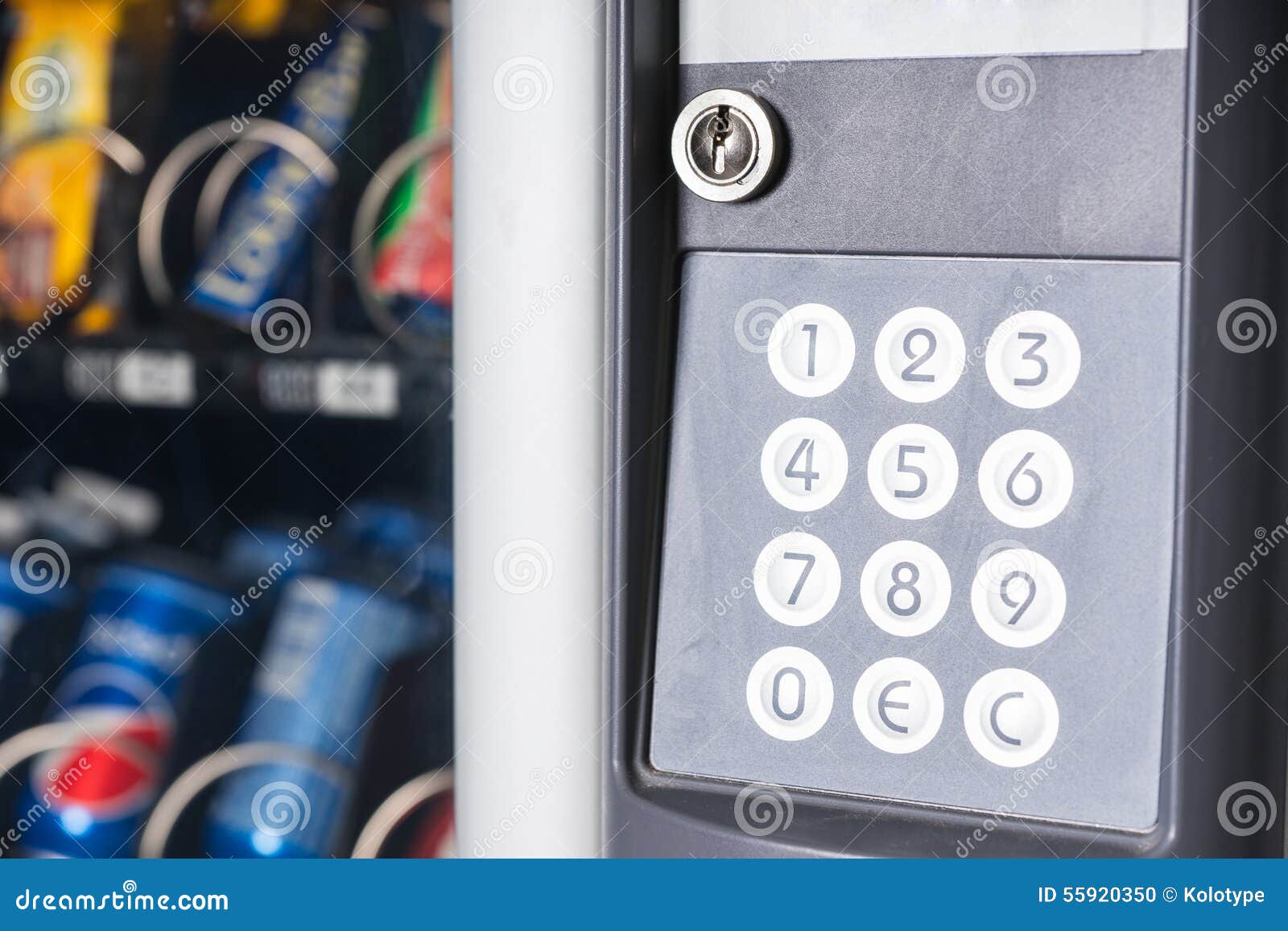 Close Up of Key Pad on European Vending Machine Stock Photo - Image of ...