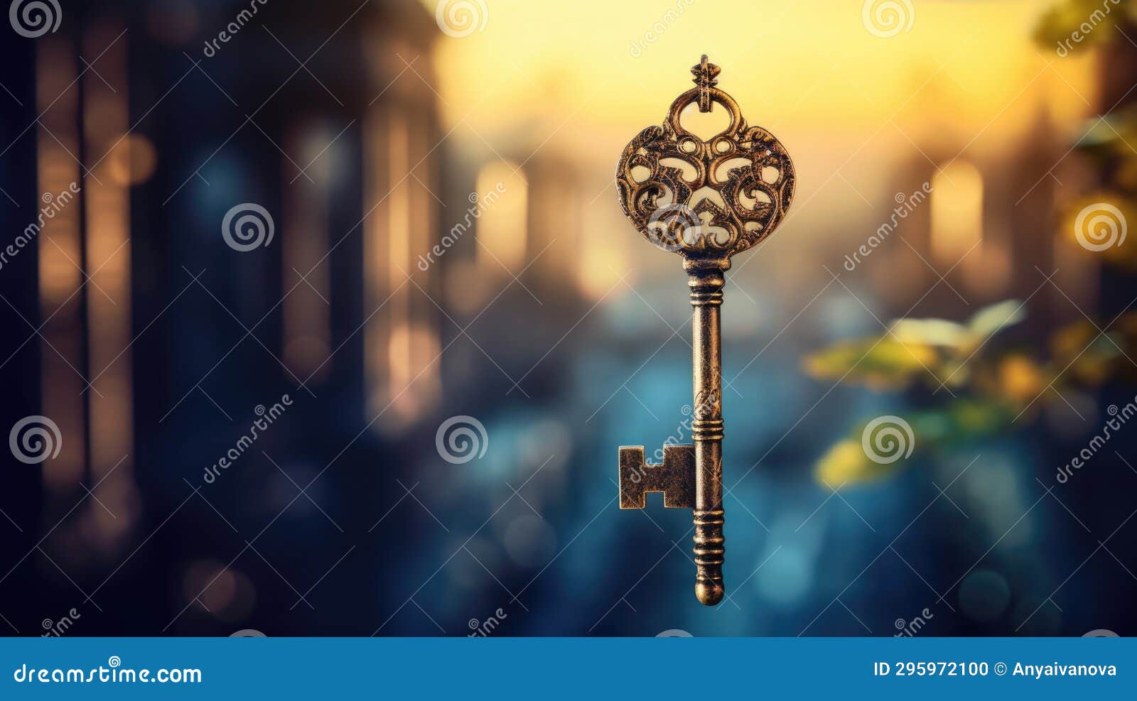 A Close Up of a Key on a Pole Stock Photo - Image of religion ...