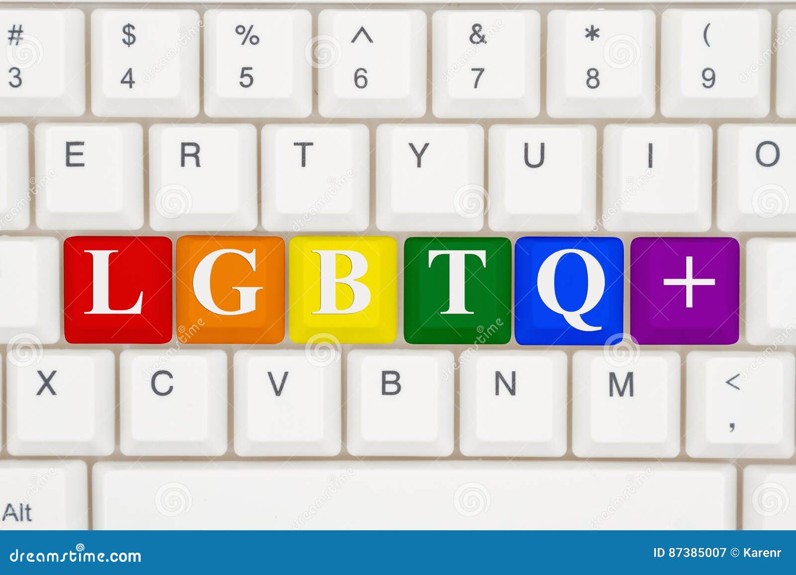 A Close-up of a Keyboard with Highlighted Text LGBTQ+ Stock Image ...