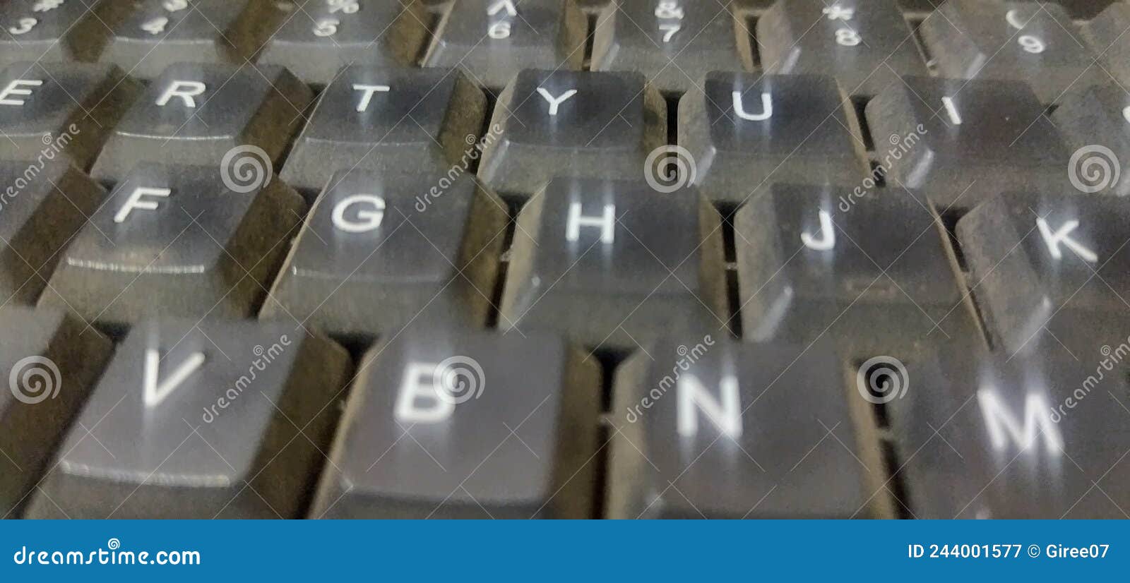 Close Up of Keyboard Keys in Blur Picture Stock Image - Image of ...
