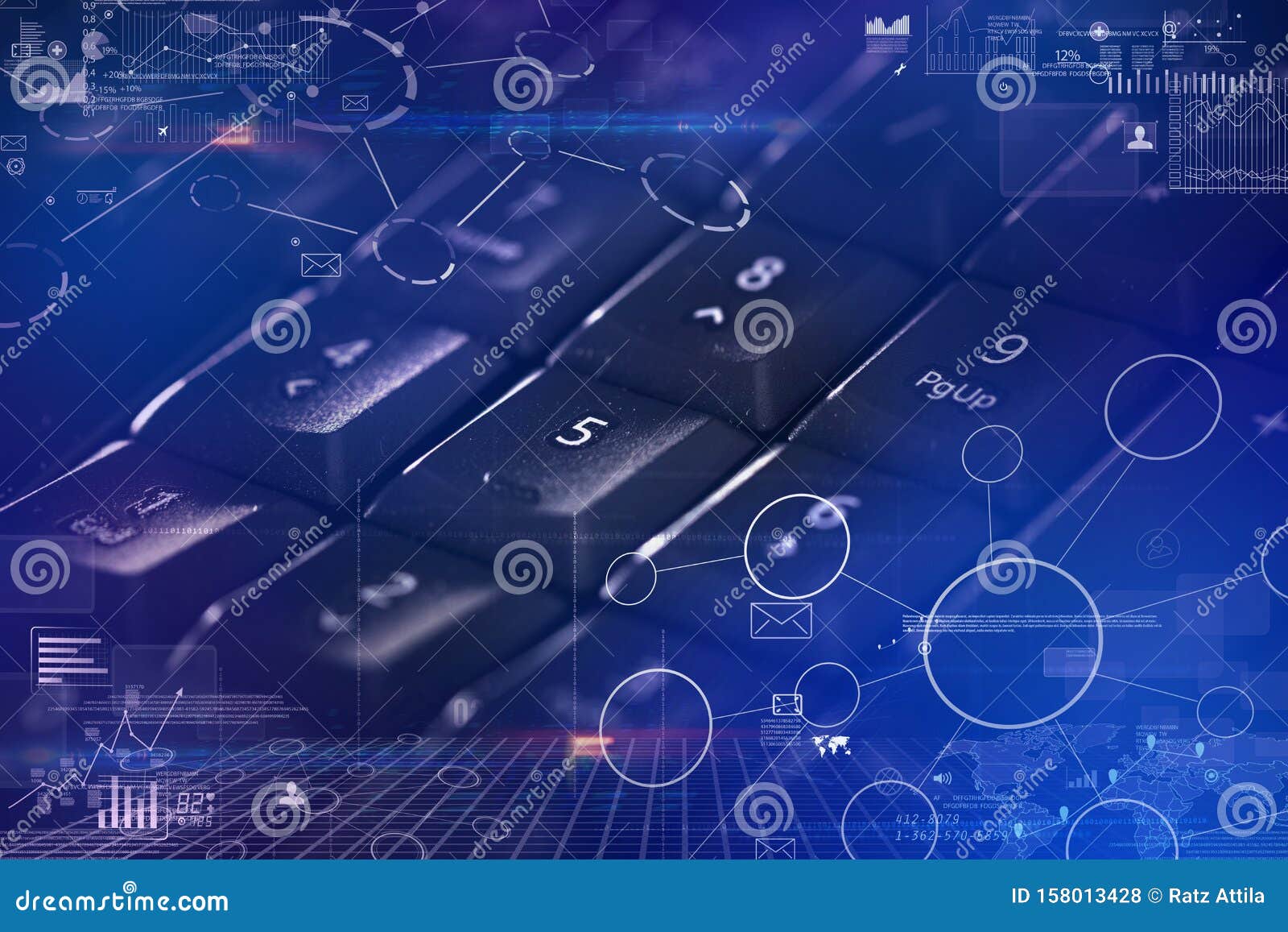 Close-up Keyboard with Link and Communication Concept Stock Photo ...