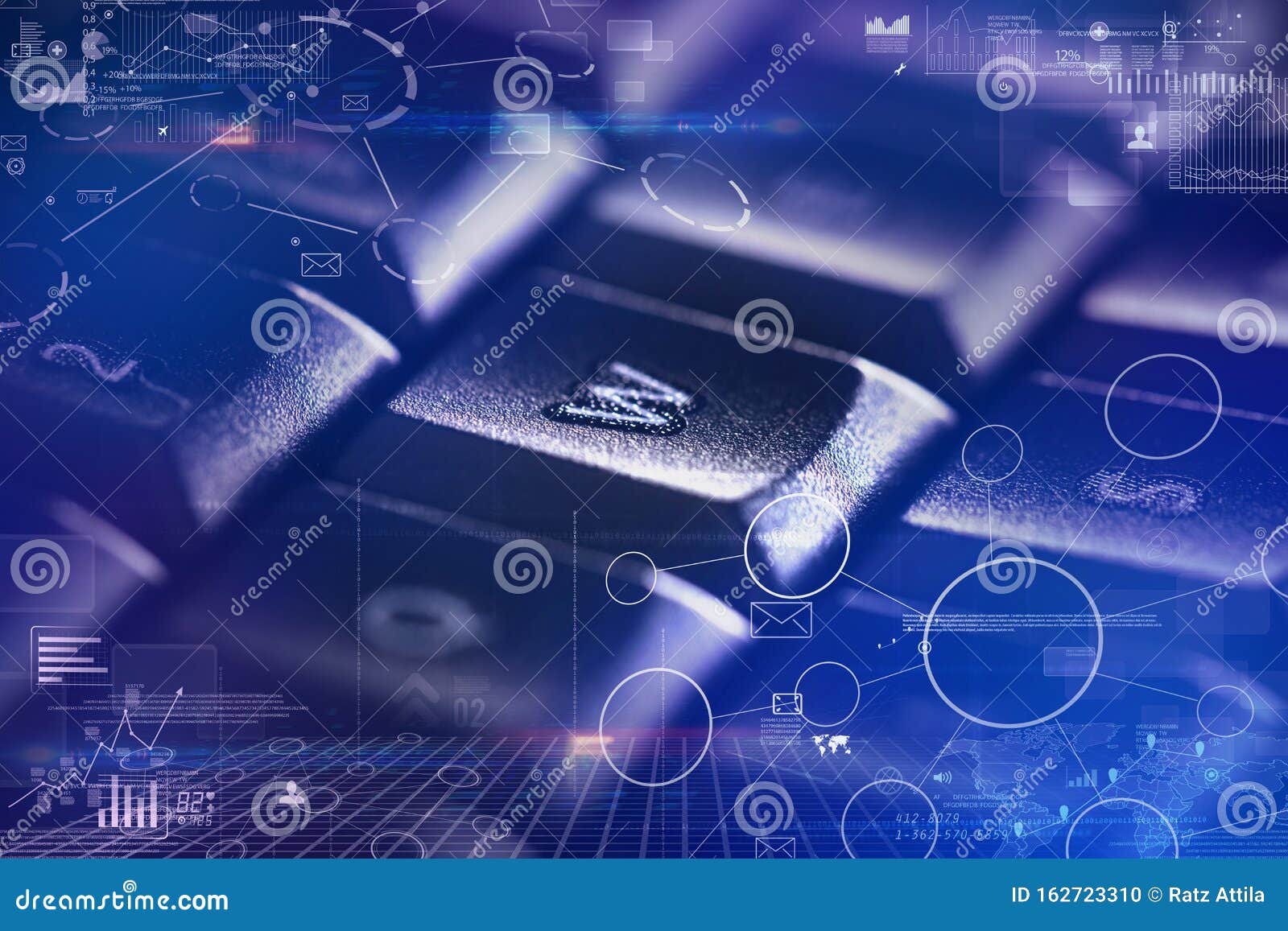 Close-up Keyboard with Link and Communication Concept Stock Photo ...