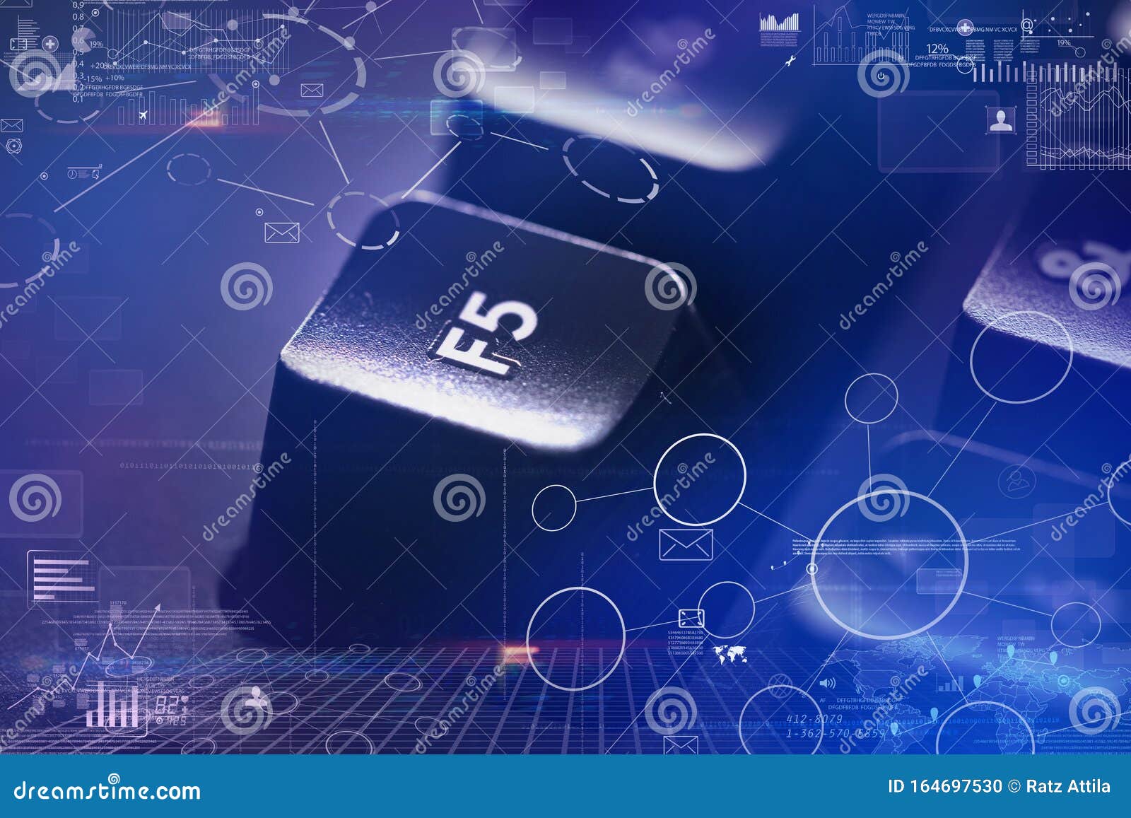 Close-up Keyboard with Link and Communication Concept Stock Photo ...