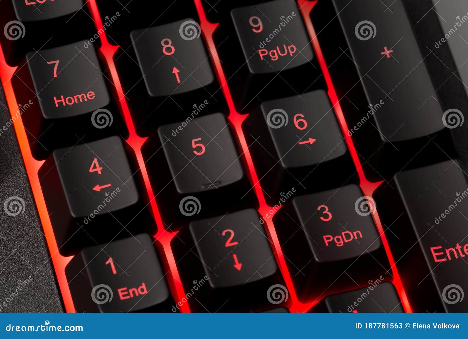 Close-up of Keyboard Numpad Section Stock Image - Image of business ...