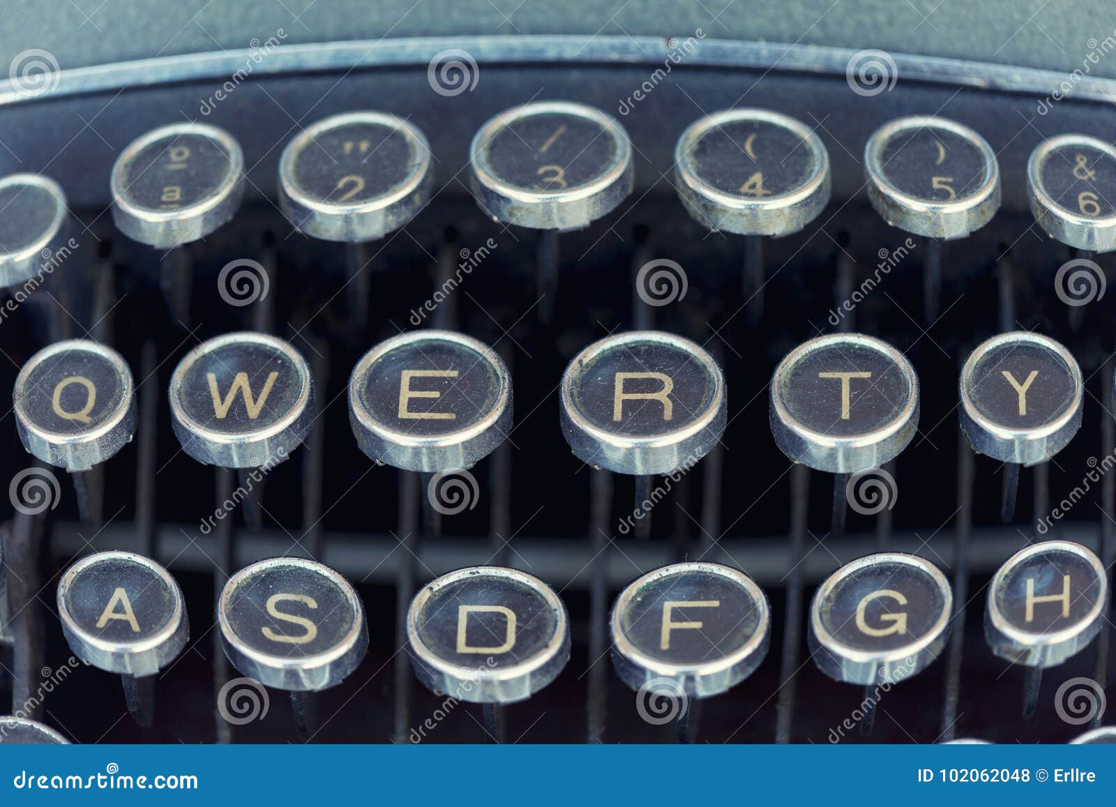 Close-up Keyboard of Typing Machine Stock Photo - Image of equipment ...