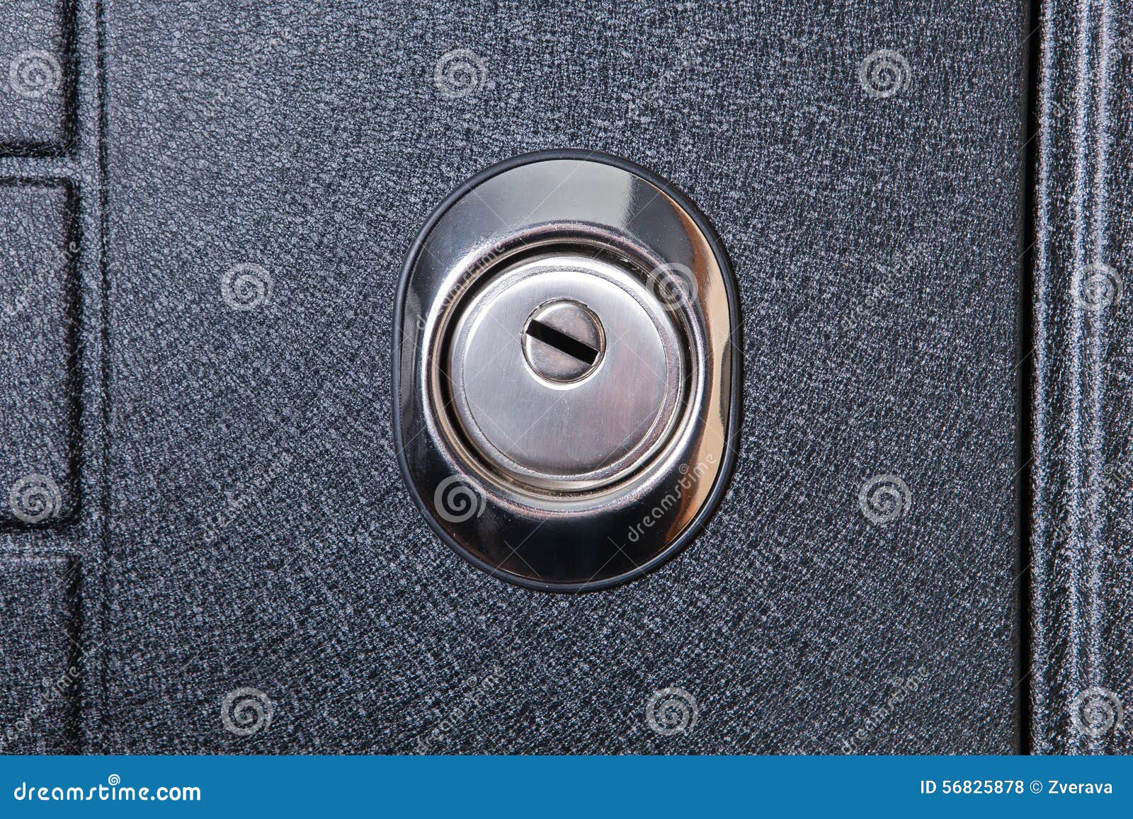 Close Up of Keyhole in Round Lock on Iron Stock Photo - Image of hole ...