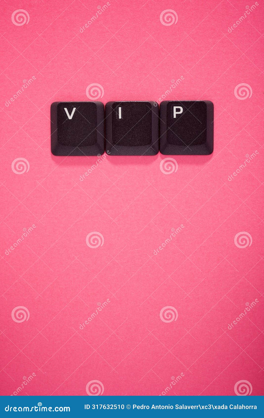 Close-up of the Keys of an Old Keyboard Creating Vip Word Stock Photo ...