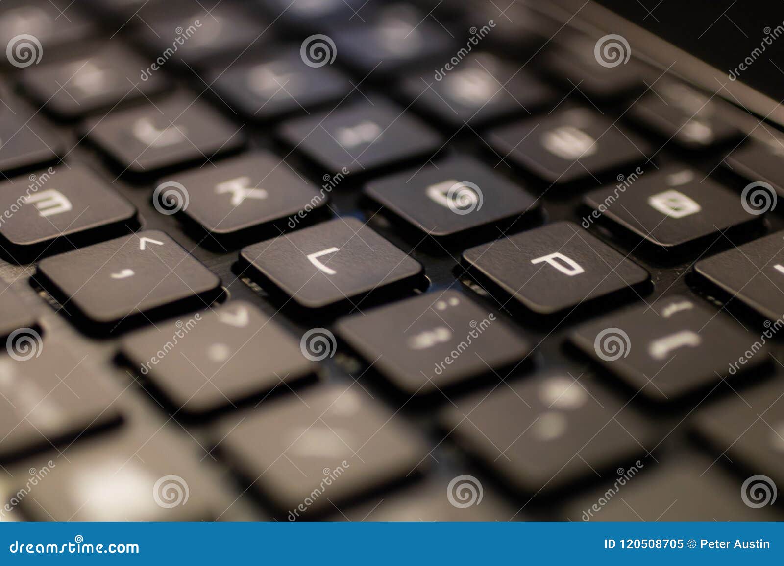 Close Up of the Keys on a QWERTY Keyboard Stock Image - Image of ...